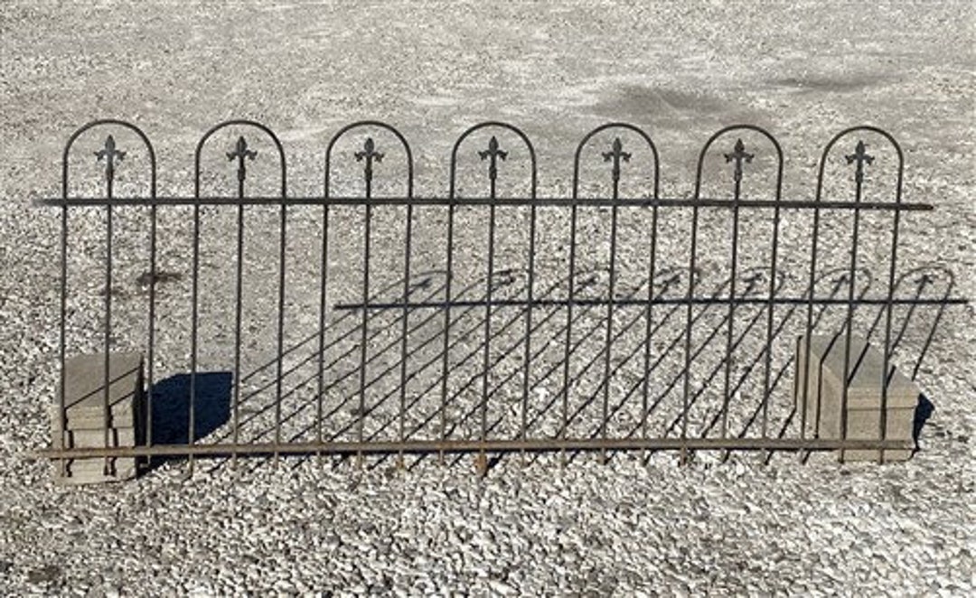 Wrought Iron Fence Panel, Architectural Salvage Grate, Garden Art ...