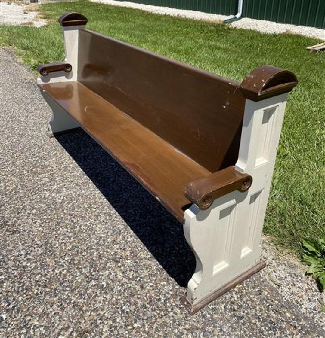 Vintage Wooden Church Pew, Porch Bench, Entry Foyer Bench, Dining ...
