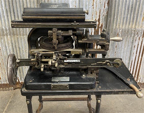 Adressograph Hand Operated Graphotype, Vintage Multigraph, Dog Tag ...