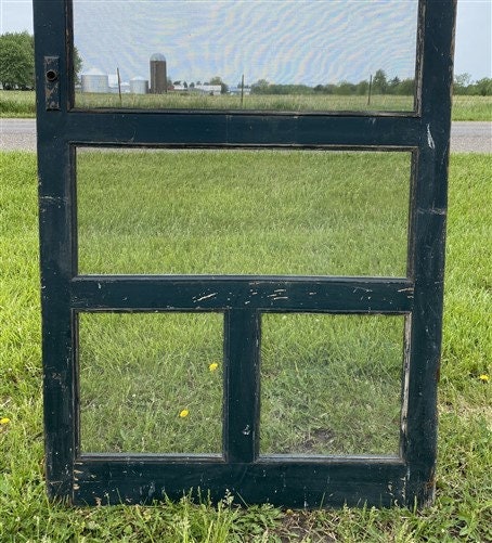 Wood Screen Porch Door, (37.75x96), Vintage Green Screen Door, Exterior ...