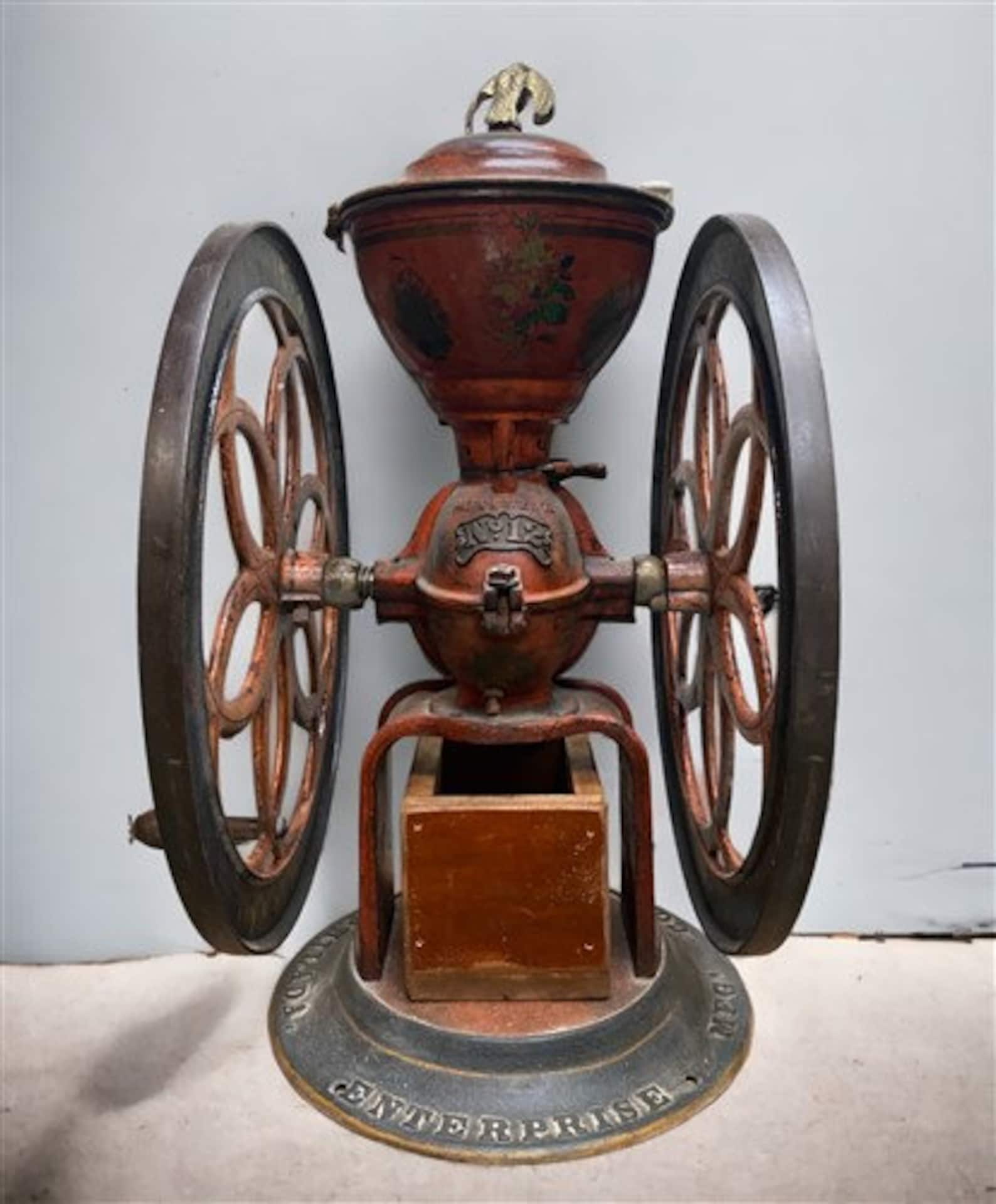Enterprise Mfg Coffee Grinder No.12, Double 24' Wheels, Hand Crank ...