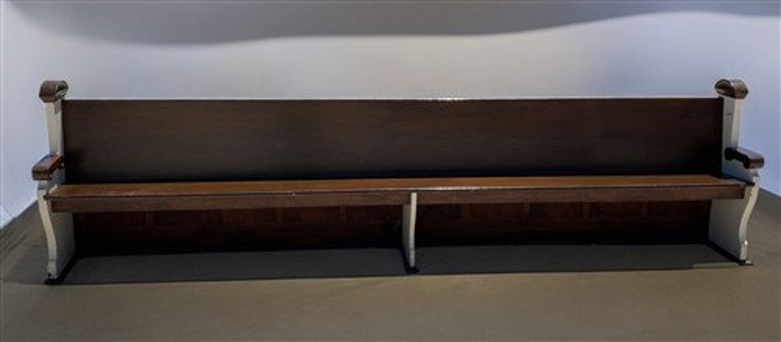 11' 9 Vintage Church Pew, Paneled Back Pew, Wooden Bench, Dining ...