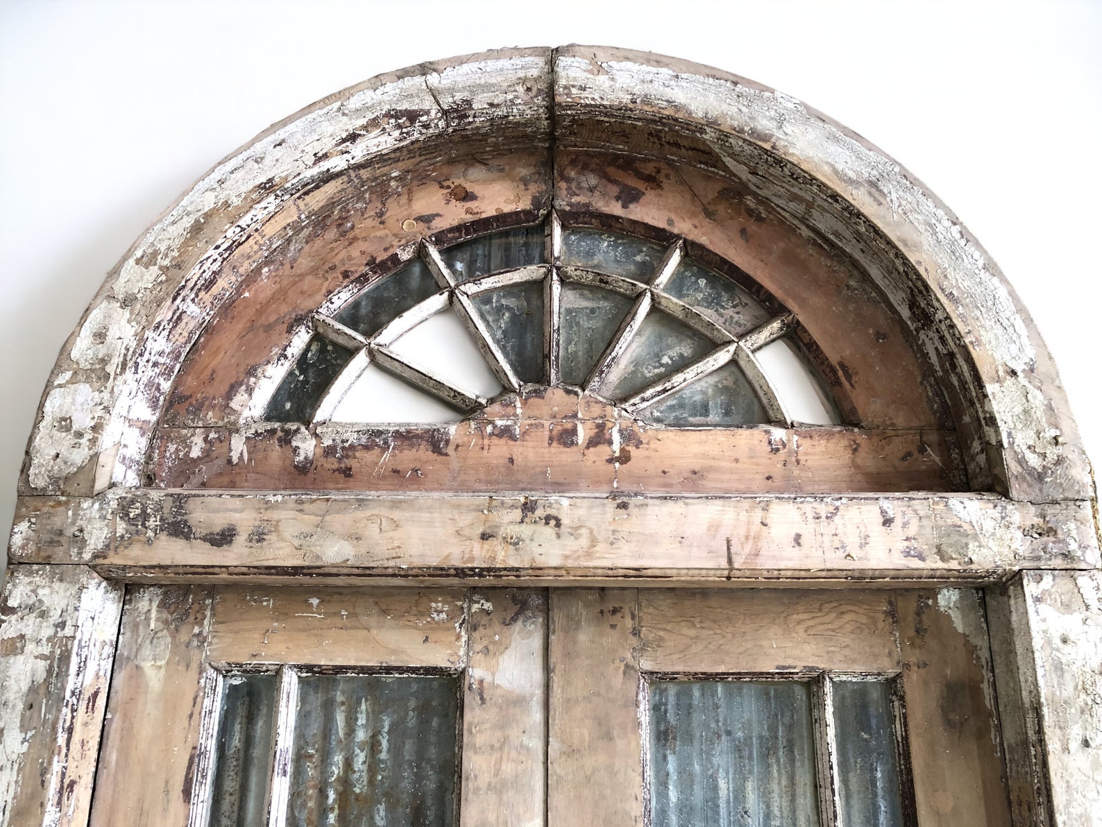 Antique Arched French Double Doors (48x108) European Door Jamb, Encased ...