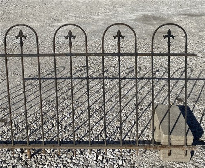 Wrought Iron Fence Panel, Architectural Salvage Grate, Garden Art ...