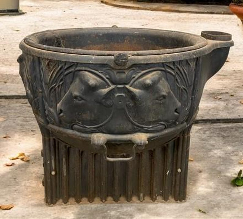 Kenwood Cast Iron Cauldron and Base, Rendering Cauldron, Scalding Pot ...