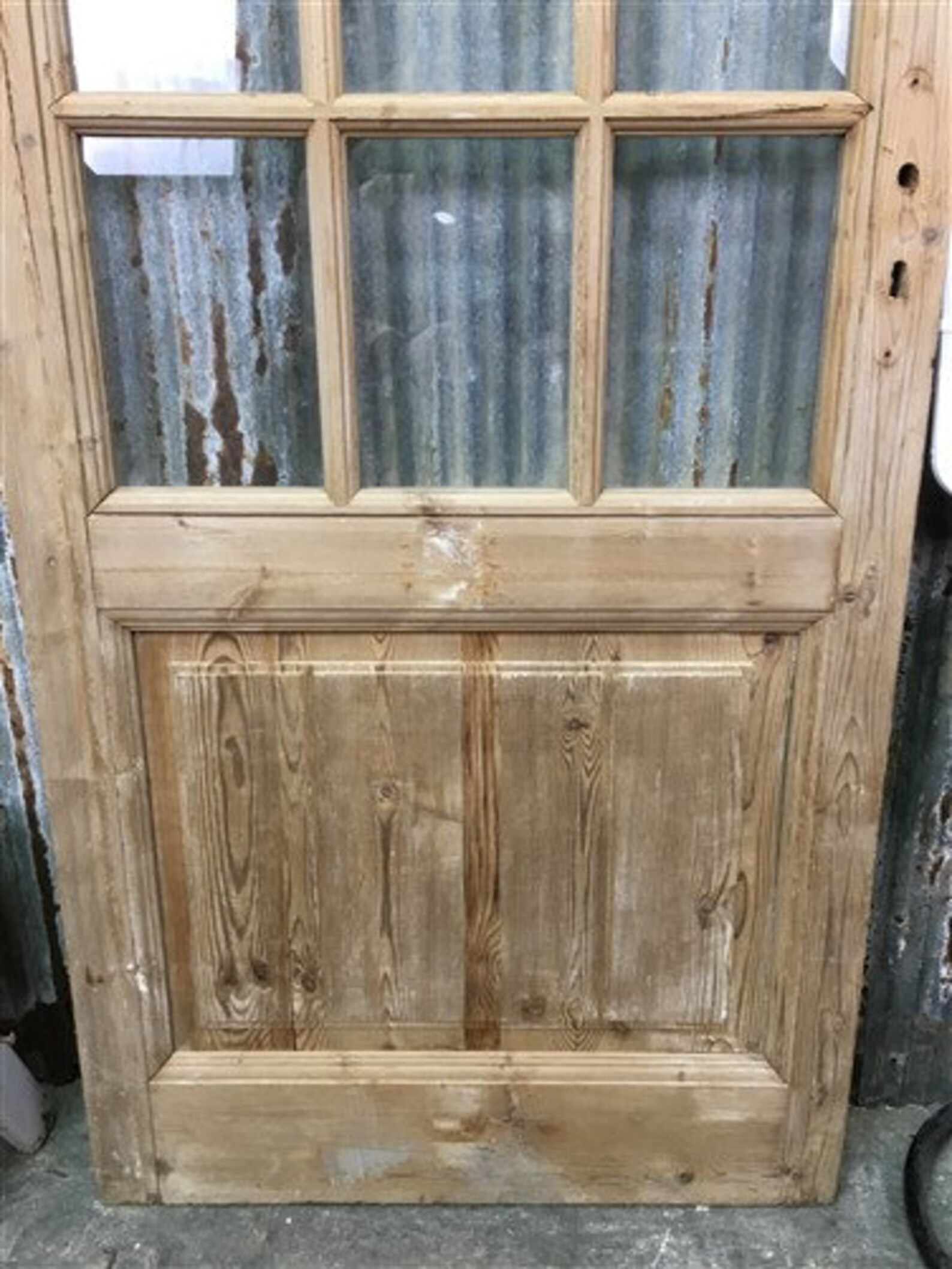 15 Pane Antique French Door Single Door Glass Pane Door Etsy