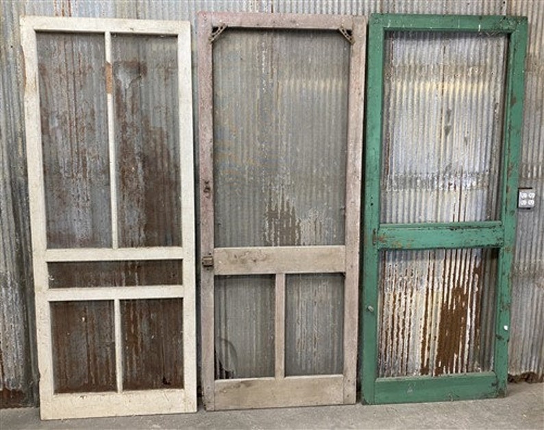 14 Wood Screen Porch Doors, Vintage Exterior Screen Doors, Farmhouse ...