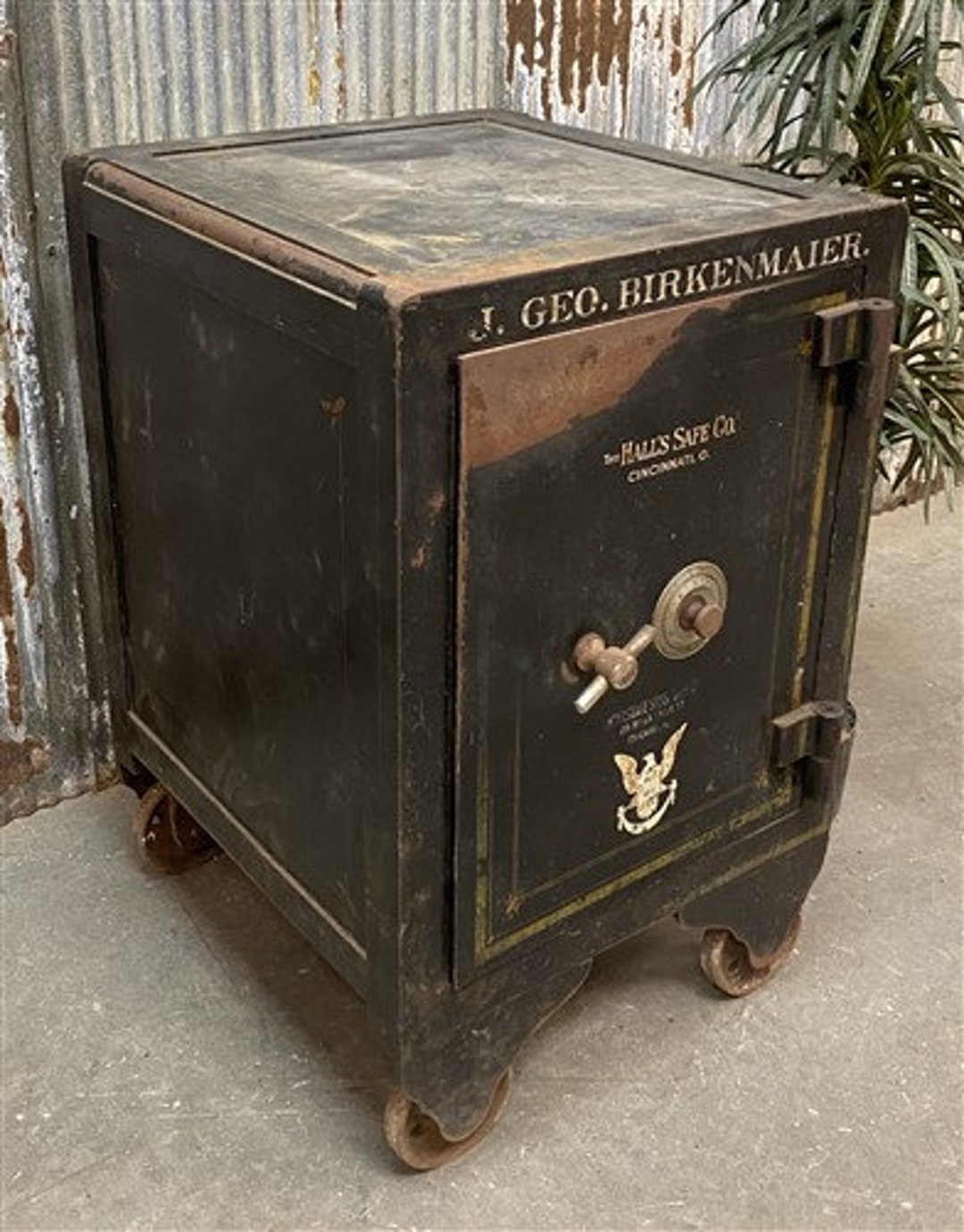 Vintage Floor Safe 1906 Hall's Safe Co Single Combination - Etsy