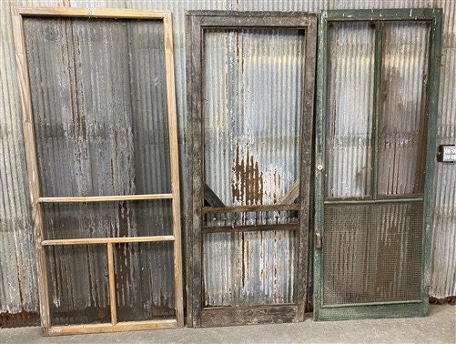 14 Wood Screen Porch Doors, Vintage Exterior Screen Doors, Farmhouse ...