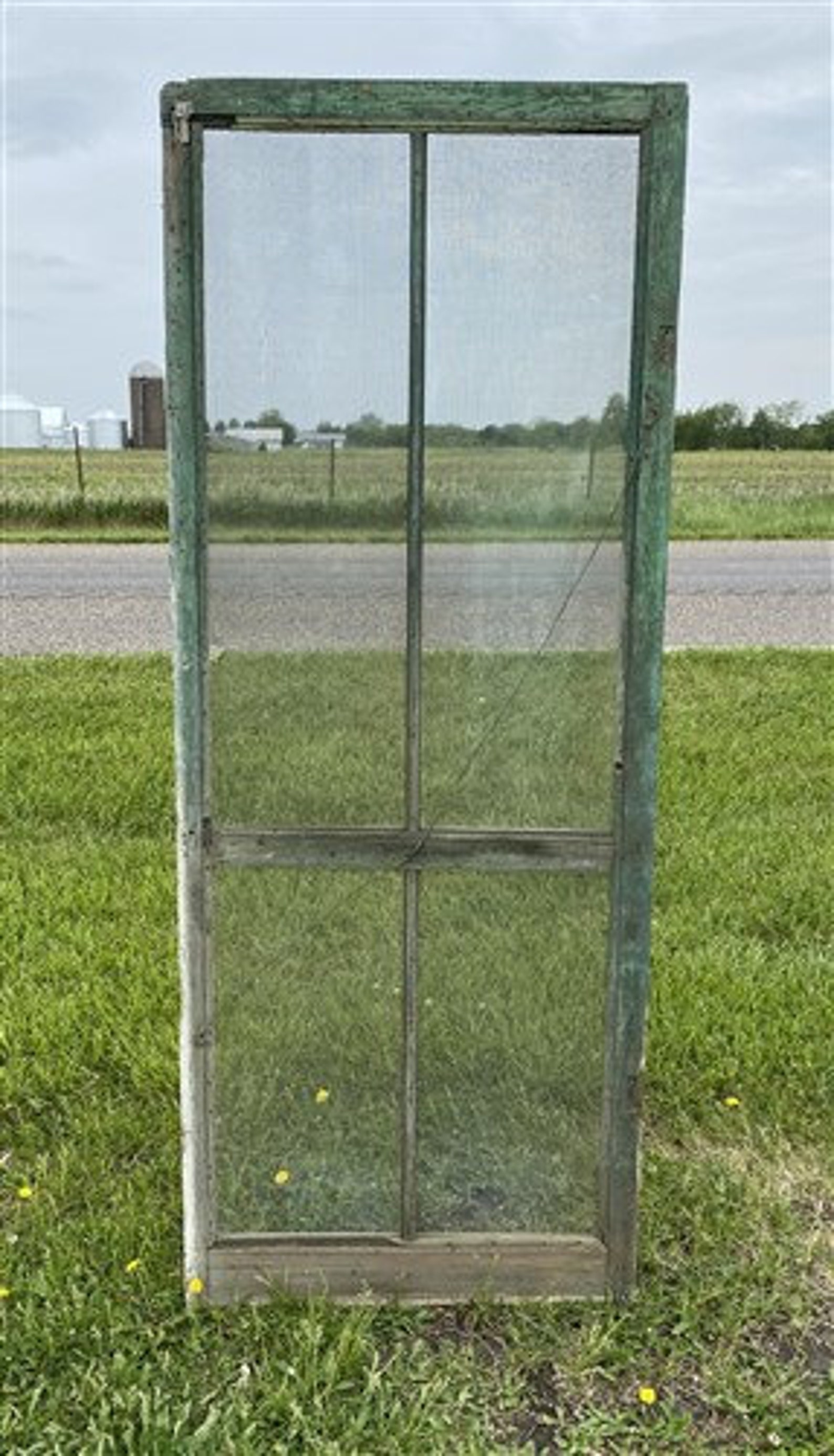 Wood Screen Porch Door, 32x81, Vintage Green Screen Door, Exterior ...