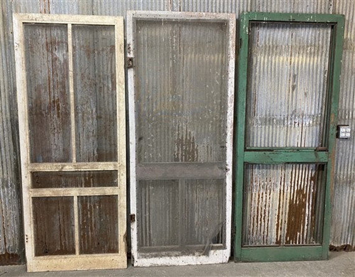 14 Wood Screen Porch Doors, Vintage Exterior Screen Doors, Farmhouse ...