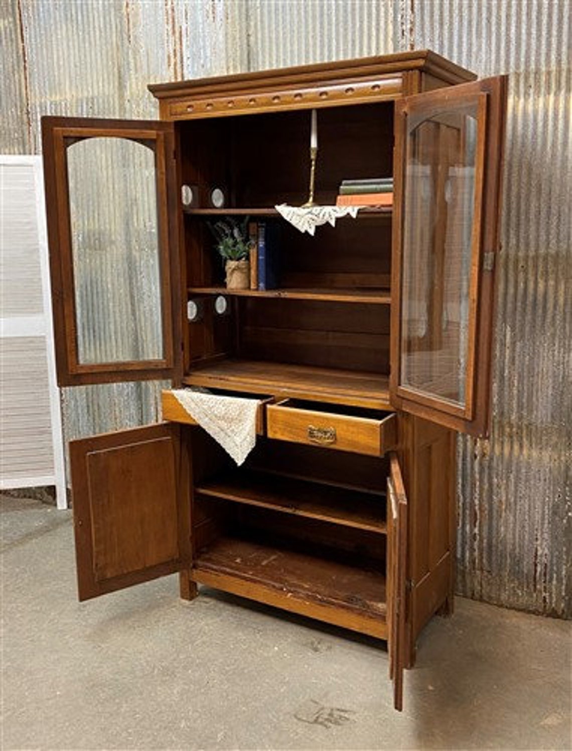 Vintage Pie Locker, Country Store Display Case Organizer, Display ...