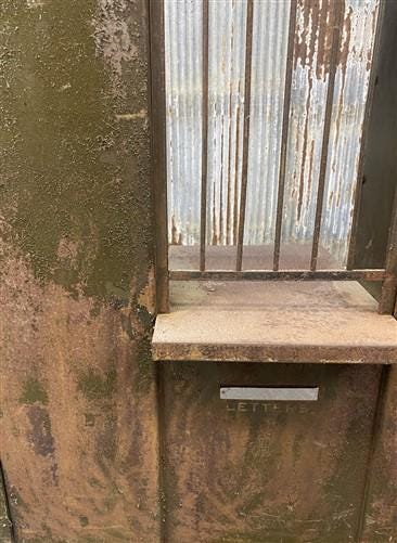 U.S. Post Office Station and 24 Mailbox Cabinet, Vintage PO Box Sorting ...