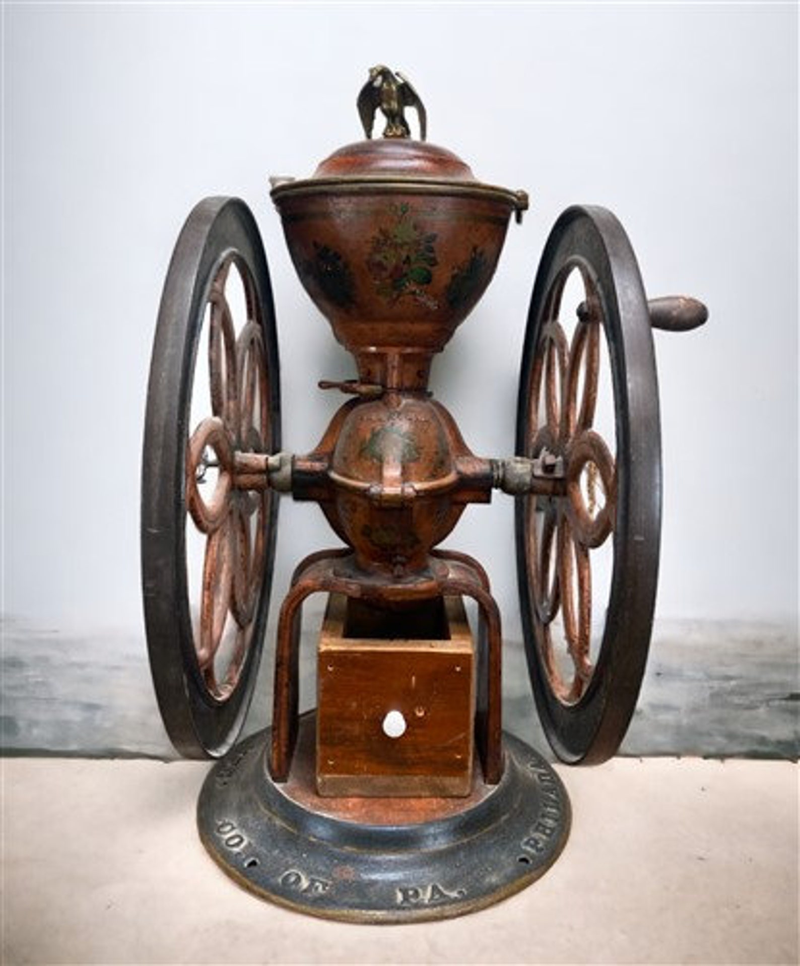 Enterprise Mfg Coffee Grinder No.12, Double 24' Wheels, Hand Crank ...