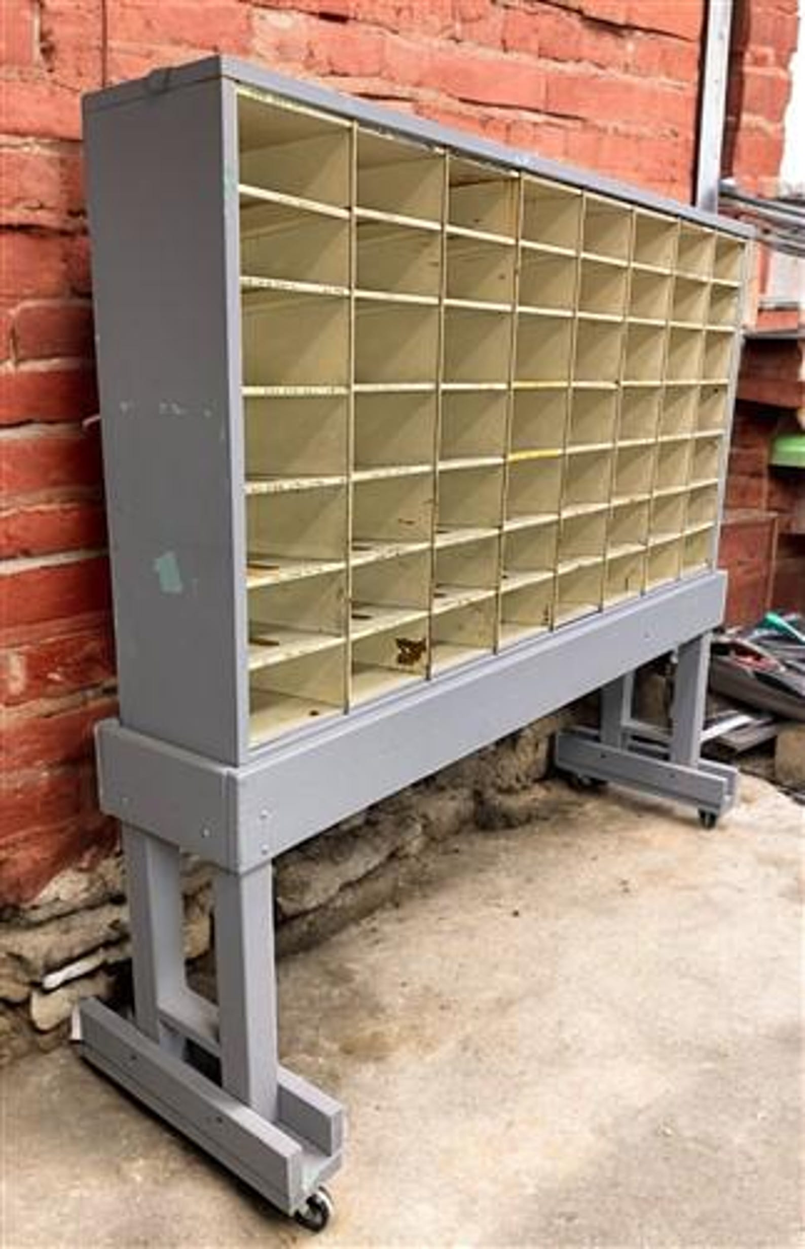 Hardware Store Cabinet, Railroad Post Office Mail Sorter, Bolt Bin ...