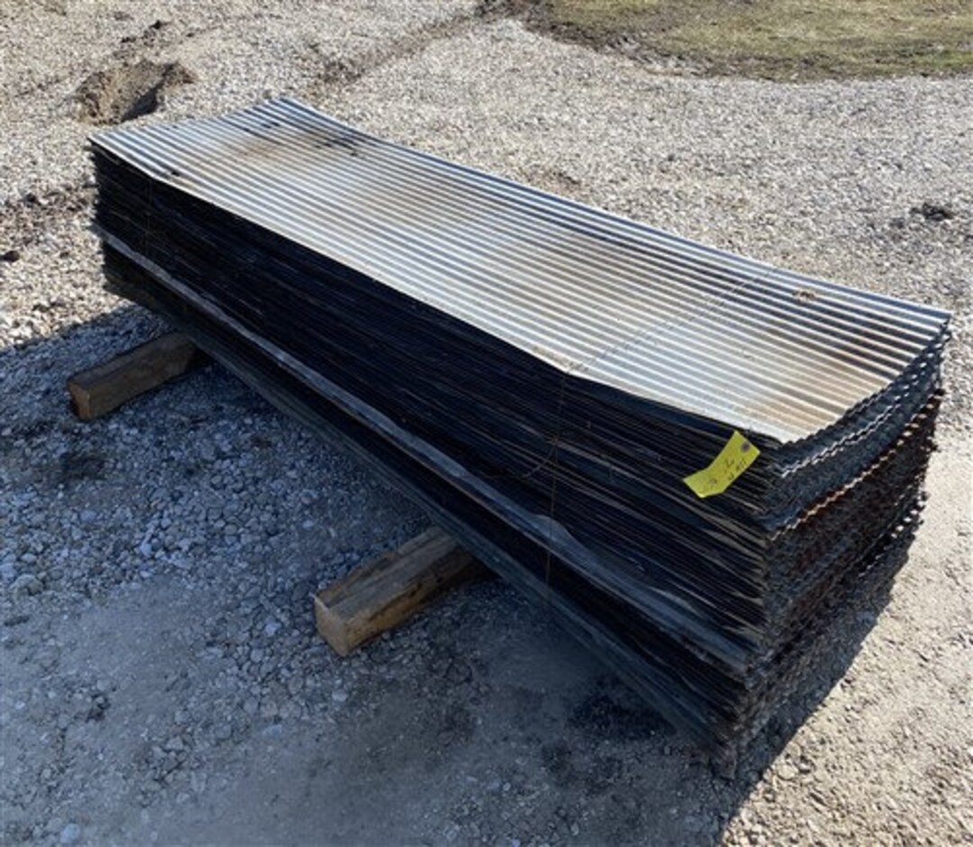 116 Sheets Barn Tin, Corrugated Metal Reclaimed Salvage, 7' Long 1624 ...