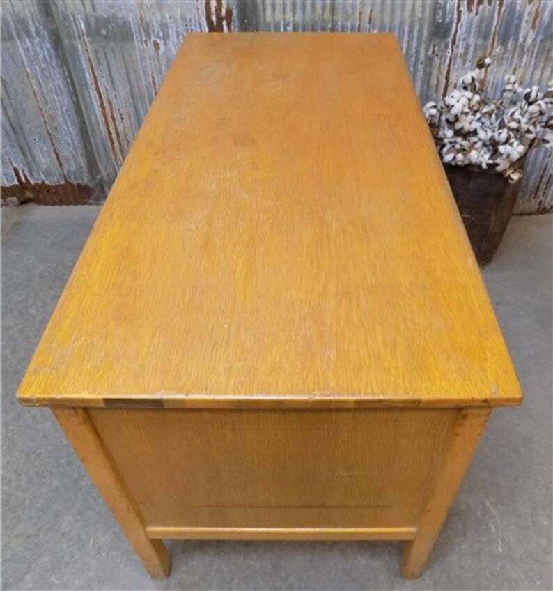 Oak Wood Desk School Teacher Office Vintage Mid Century | Etsy