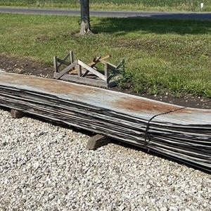 64 Sheets Barn Tin, Corrugated Metal Reclaimed Salvage, 12' Long 1536 ...