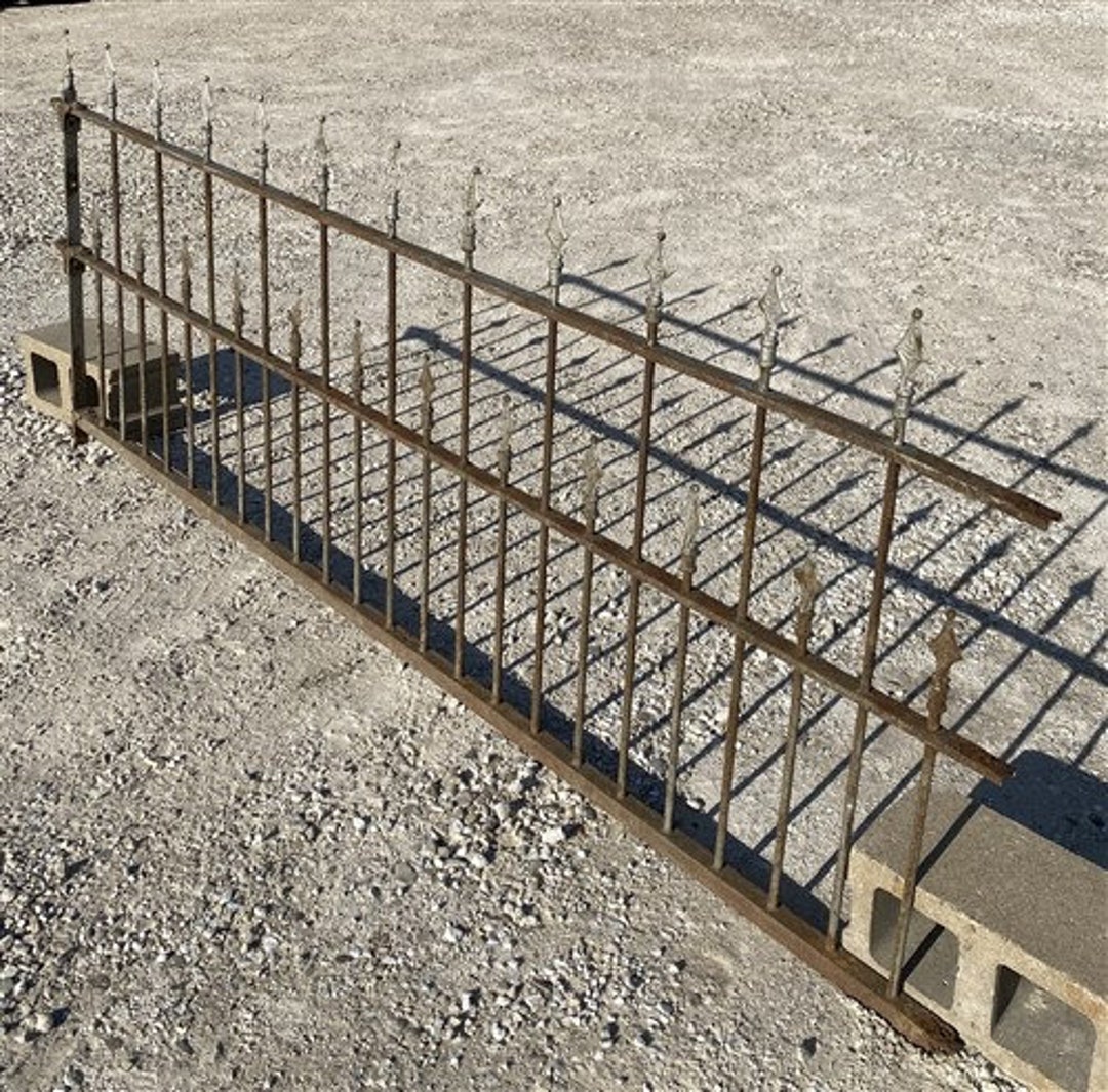 Wrought Iron Fence Panel, Architectural Salvage Grate, Garden Art ...