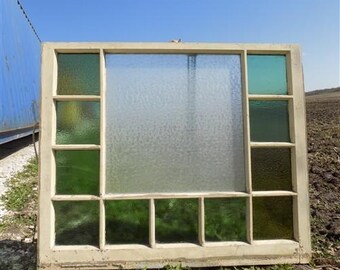 Antique Stained Glass, Rectangular Church Window, Architectural Art ...