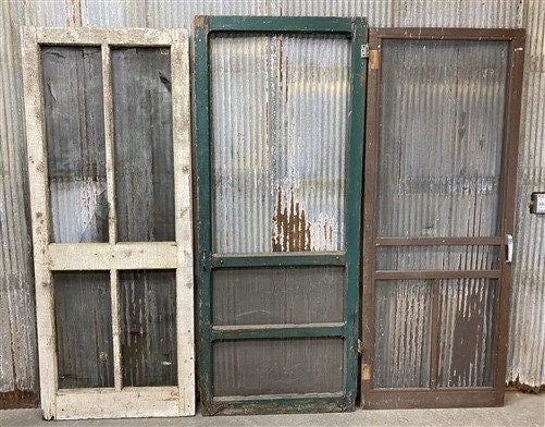14 Wood Screen Porch Doors, Vintage Exterior Screen Doors, Farmhouse ...