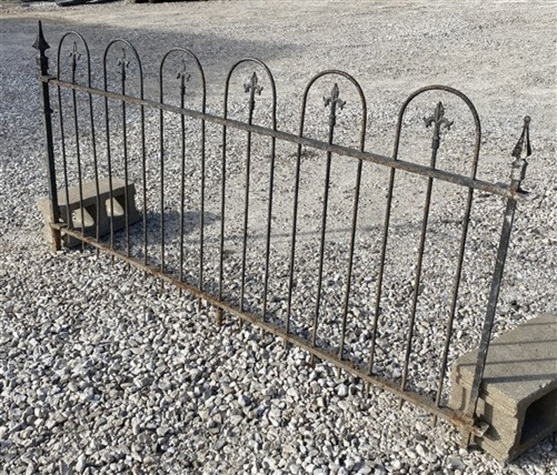 Wrought Iron Fence Panel, Architectural Salvage Grate, Garden Art ...