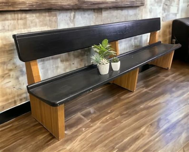 8' Church Pew With Kneeler, Entryway Furniture, Porch Bench, Dining ...