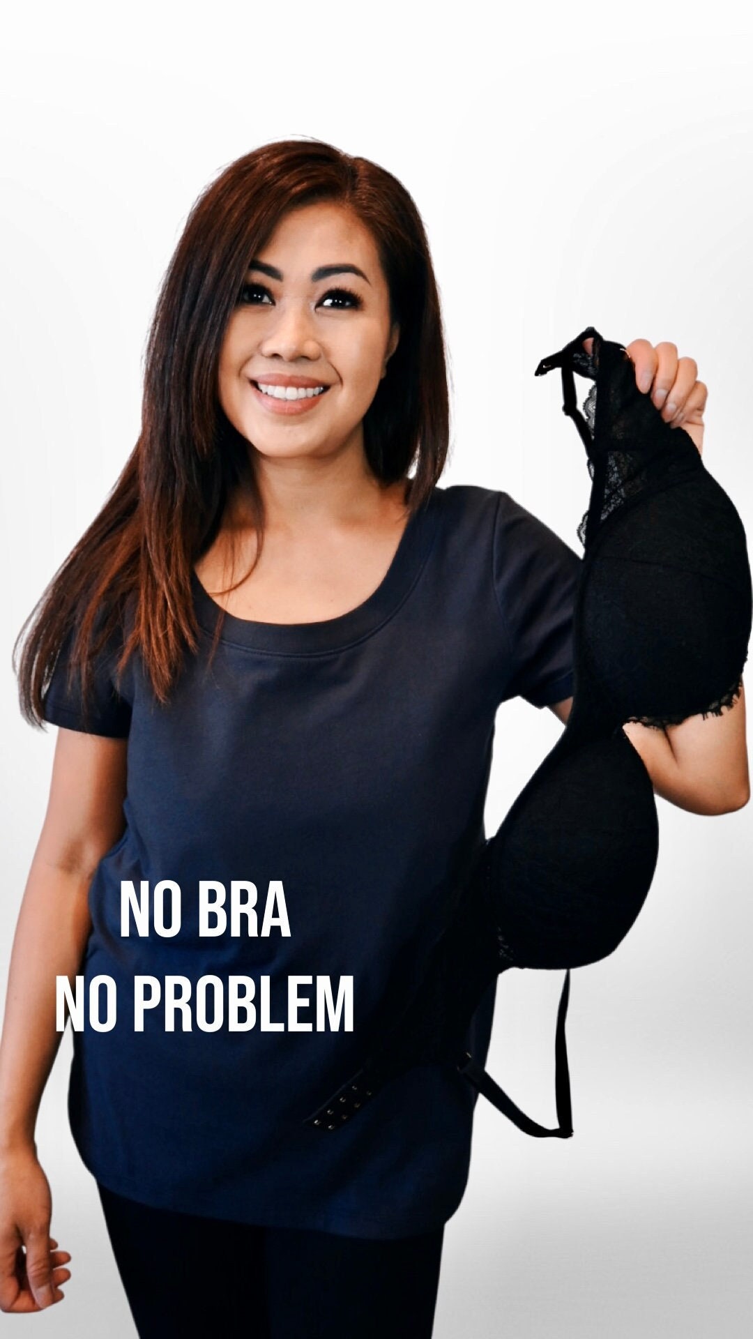 Navy Blue Braless T-shirt - Etsy