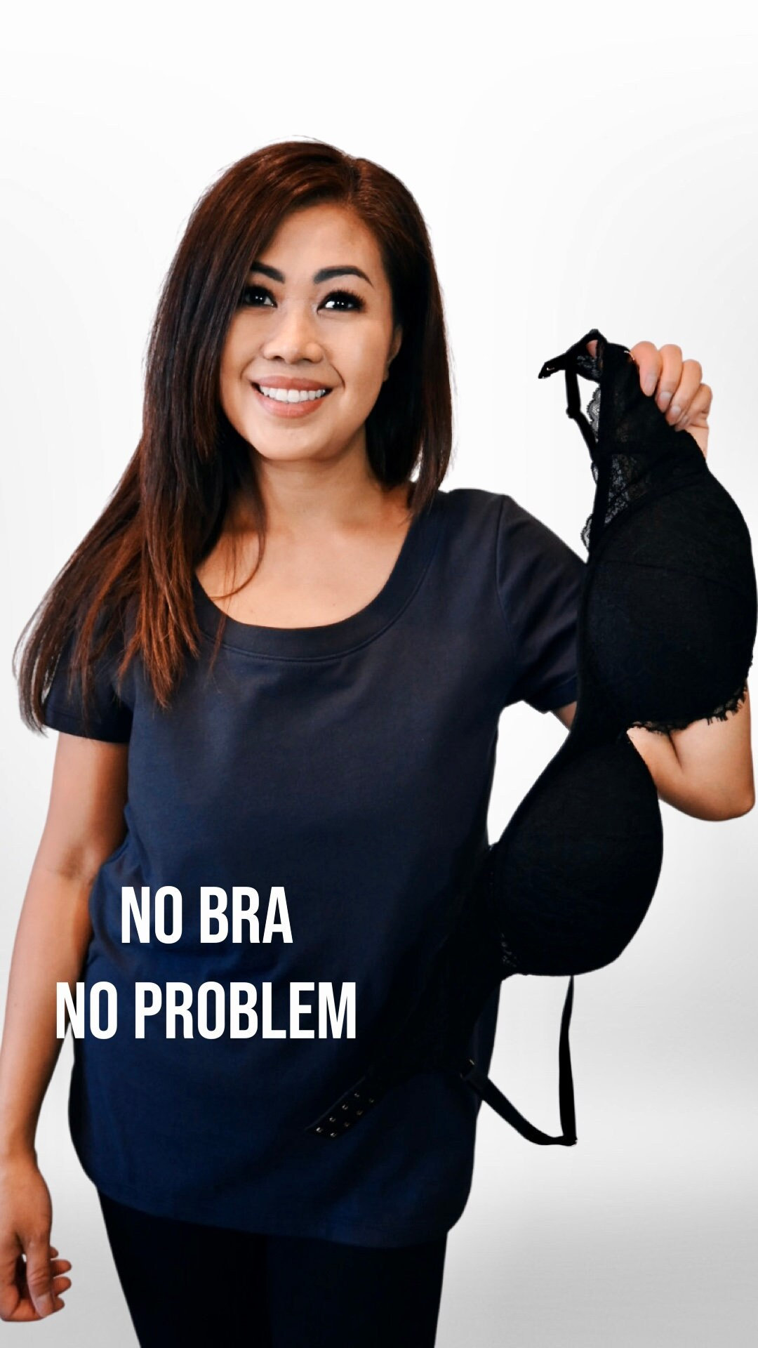 Navy Blue Braless T Shirt Etsy
