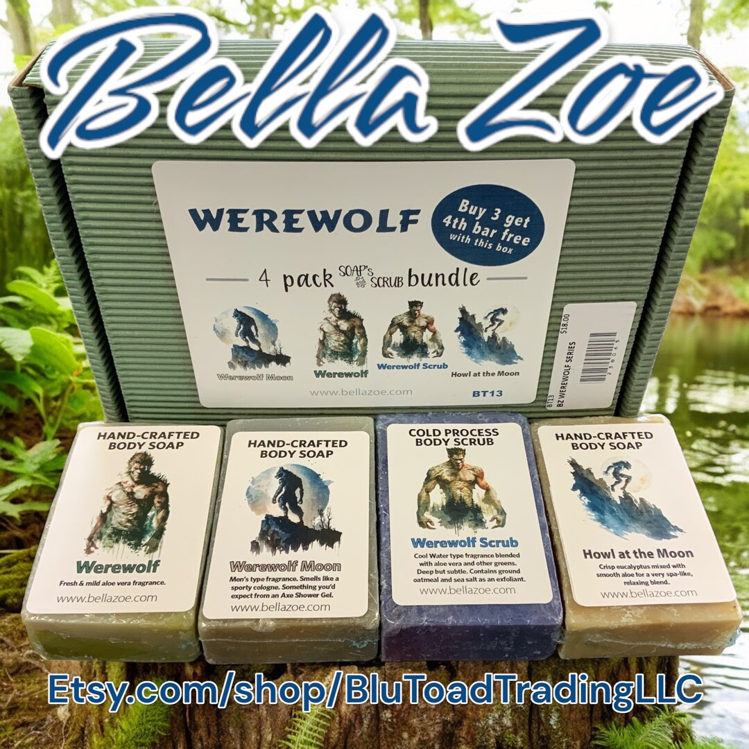 Werewolf Series Soaps By: Bella Zoe 4 Pack Buy 3 Get 1 Free - Etsy