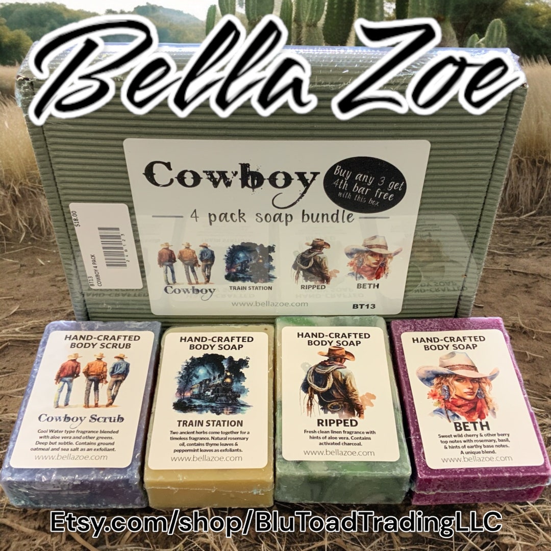 Cowboy Series Soap By: Bella Zoe 4 Pack Buy 3 Get 1 Free - Etsy