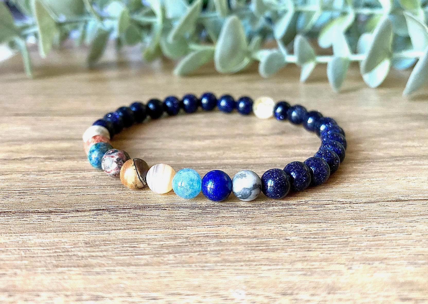 Solar System Gemstone Bracelet | Universe and Galaxy Jewellery ...