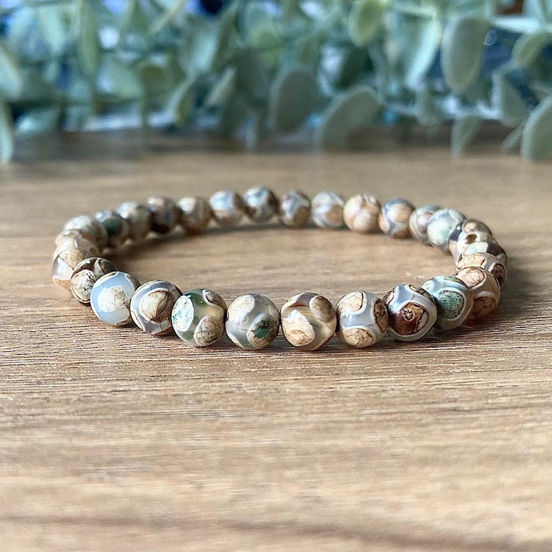 Tibetan Dzi Bracelet Men - Etsy UK