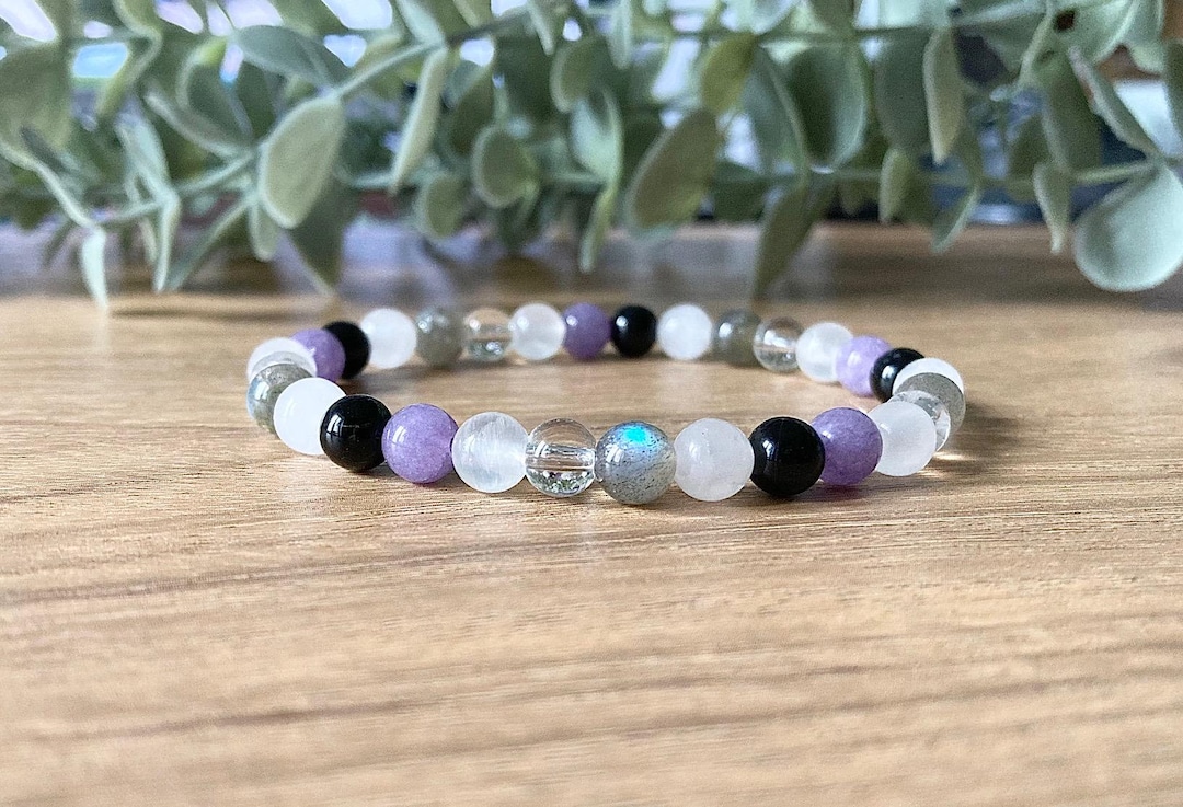 Winter Solstice Bracelet, Renewal and Inner Light, 6mm Beaded Stretch ...