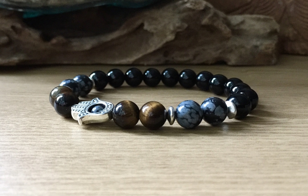 Hamsa Hand Protection Bracelet, Ward off Negative Energy, Evil Eye ...