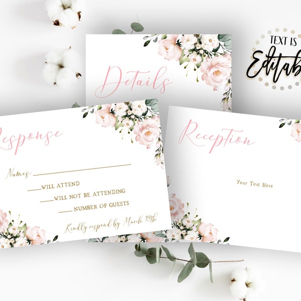 Reception Card - Etsy