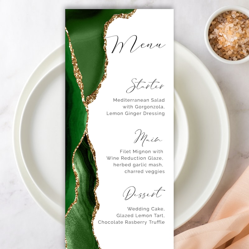 Watercolor Wedding Menu - Etsy