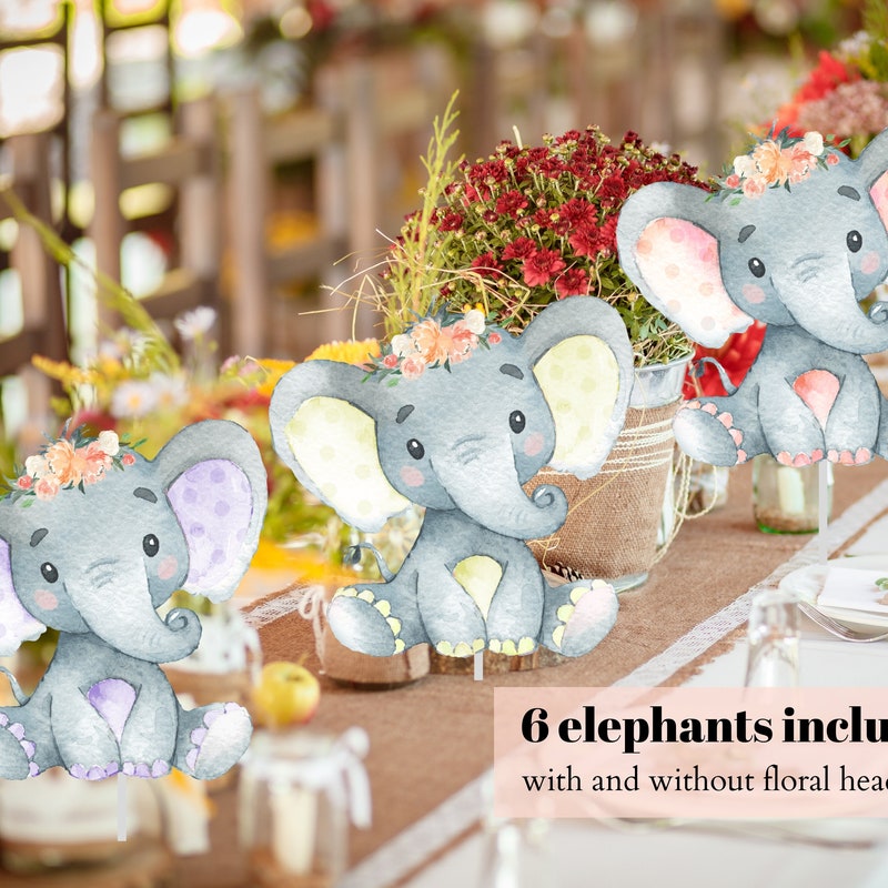 Baby Elephant Centerpiece - Etsy