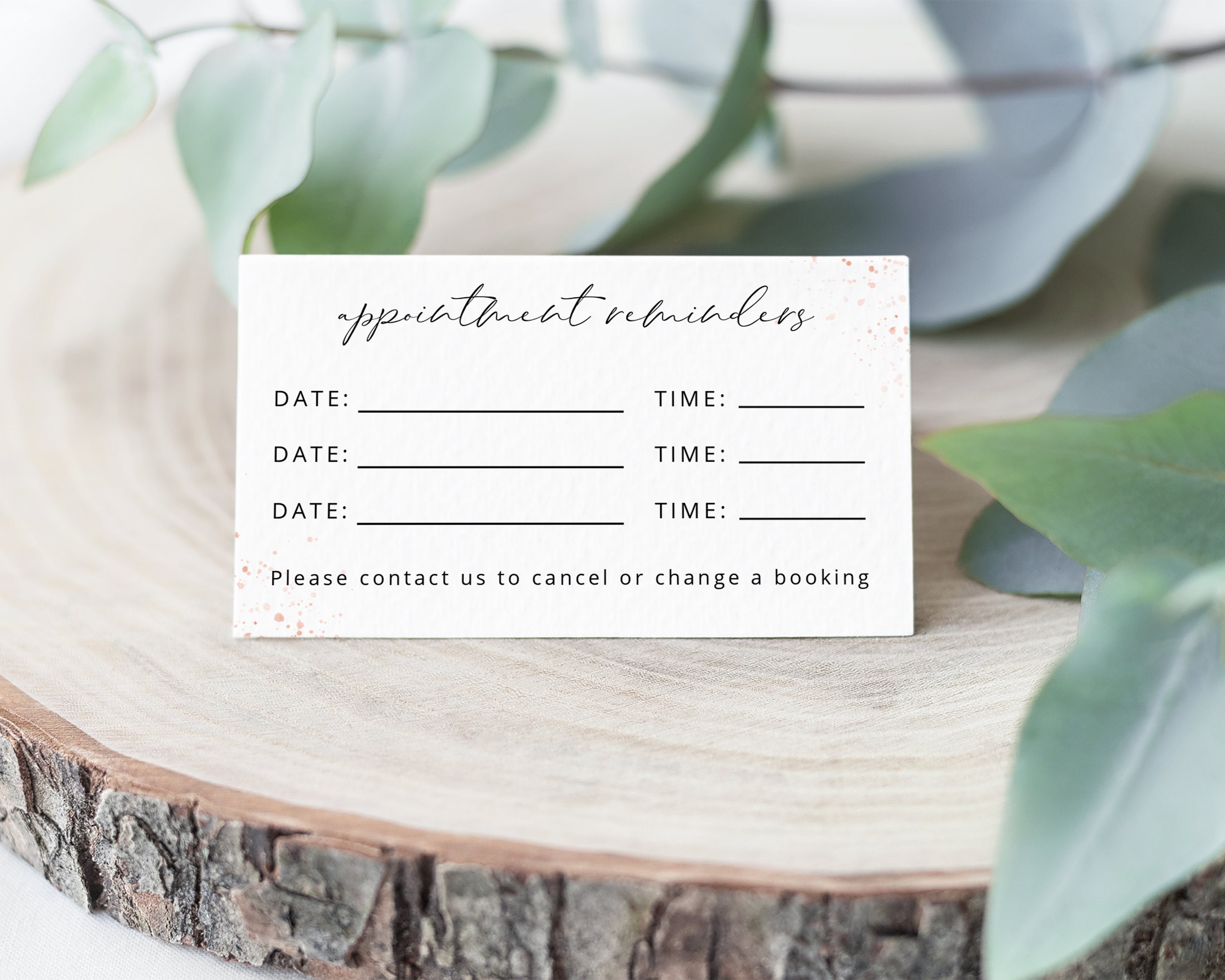 DIY Self Editable Appointment Reminder Card ANY BUSINESS - Etsy