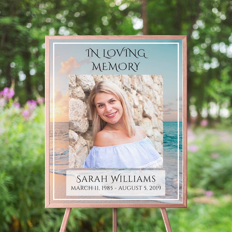 Funeral Memory Board - Etsy