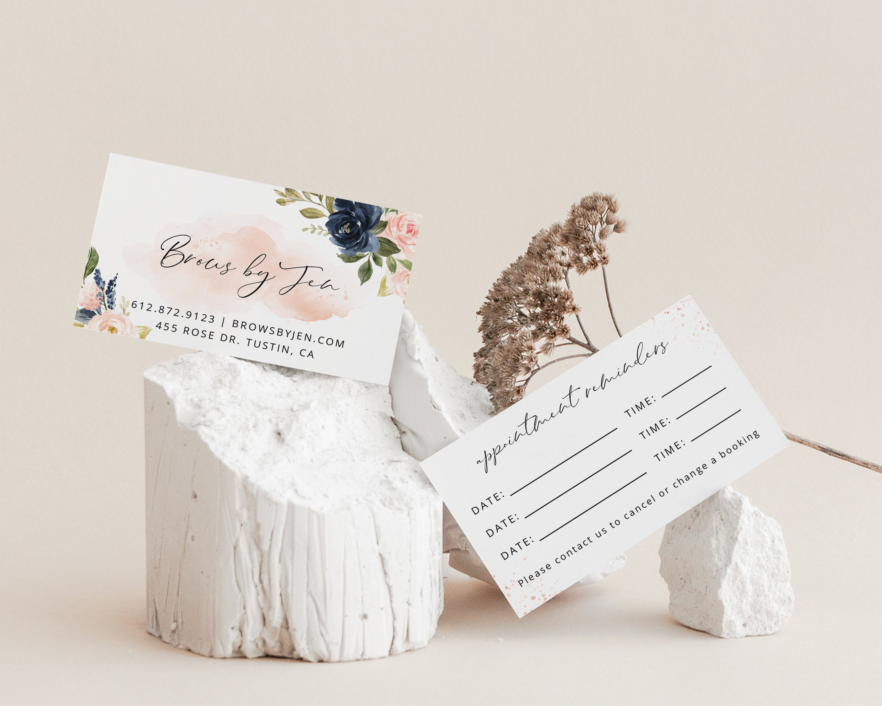 DIY Self Editable Appointment Reminder Card ANY BUSINESS | Etsy