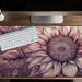Sunflower Floral Mouse Pad, Flower Mousepad, Nature Desk Mat, Garden ...