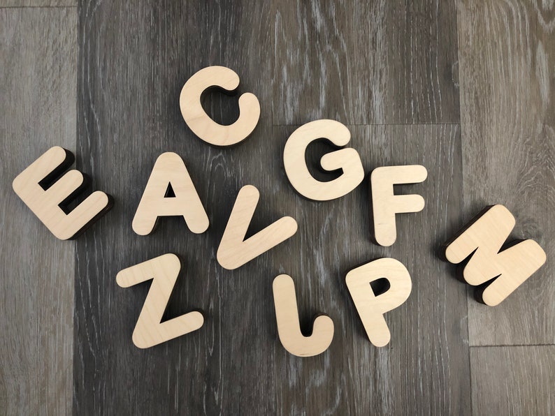 Wood Alphabet Letters 3 Inch Mini Wood Letters A-Z Letters | Etsy