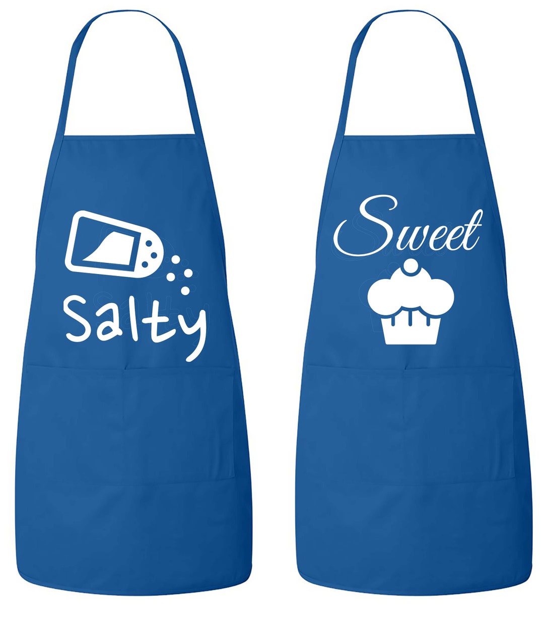 Matching Couples Aprons Set, Sweet and Salty Aprons Set, Mr and Mrs ...