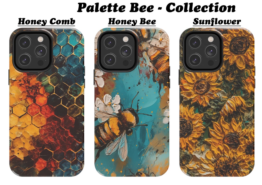 Aesthetic Bee Palette, Bee Phone Case, Honey, Sunflower, Cover For ...
