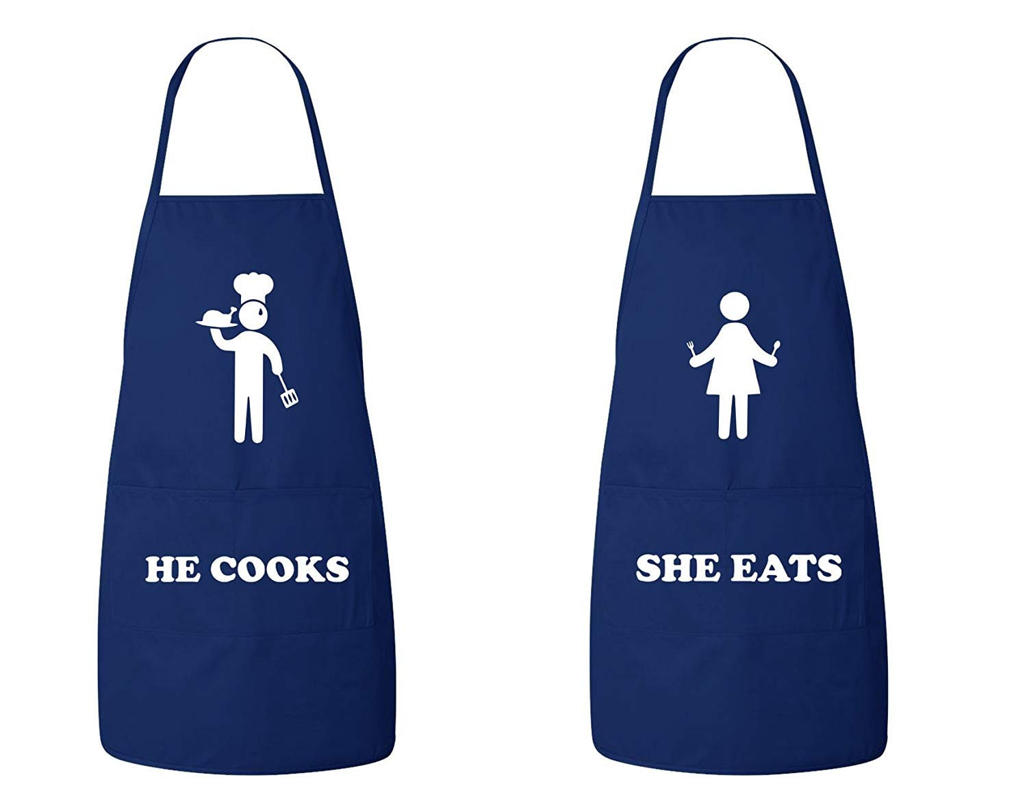 Set of Fun He Cooks She Eats His and Hers Chef - Etsy Canada