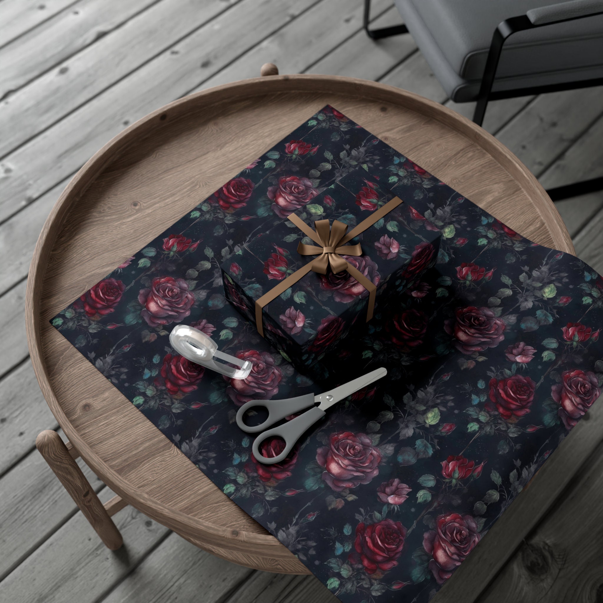 Sustainable, Gothic Aesthetic, Goth, Dark Noir, Red Roses Paper ...