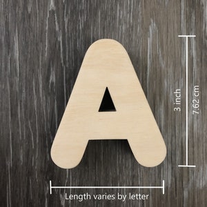 Wood Alphabet Letters | 3 Inch Mini Wood Letters | A-Z Letters | Thick ...