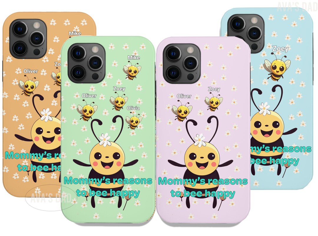 Personalized Mommy’s Reason to Bee Happy Phone Case, iPhone Case ...