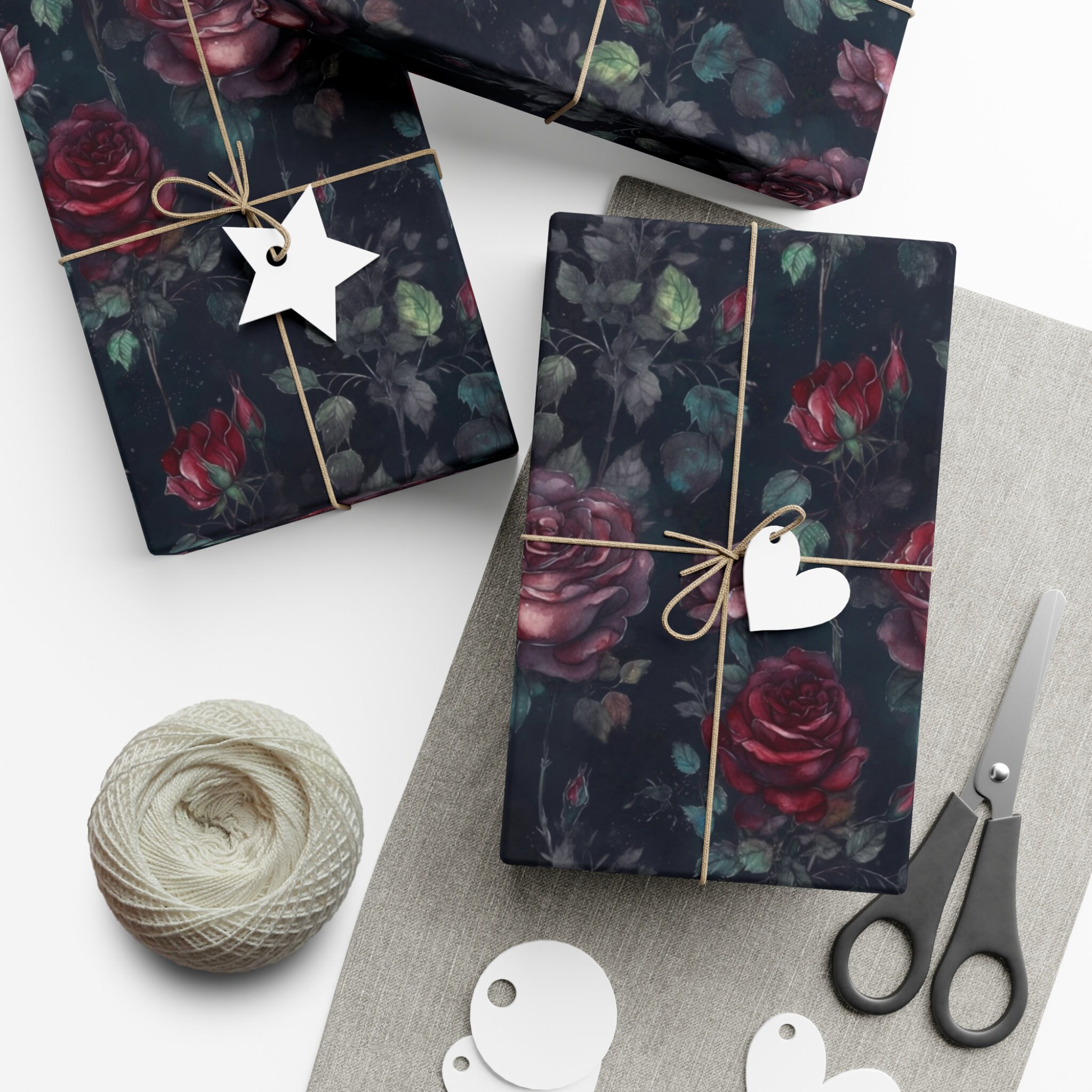 Sustainable, Gothic Aesthetic, Goth, Dark Noir, Red Roses Paper ...